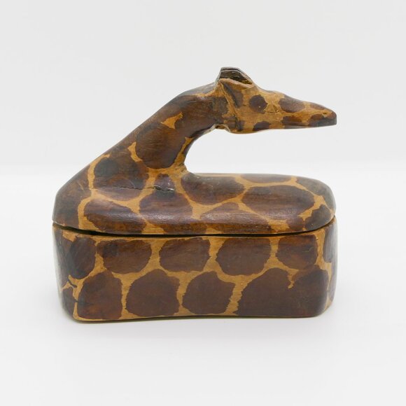 Handmade | Storage & Organization | Vintage Wood Giraffe Trinket Box ...